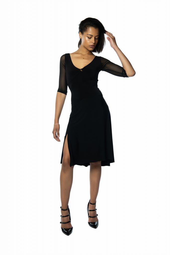 Ferrari Tango Dress - Tulle Sleeves - The London Tango Boutique
